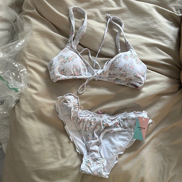 Ardene | Swim | Ardene Bikini Floral White | Poshmark